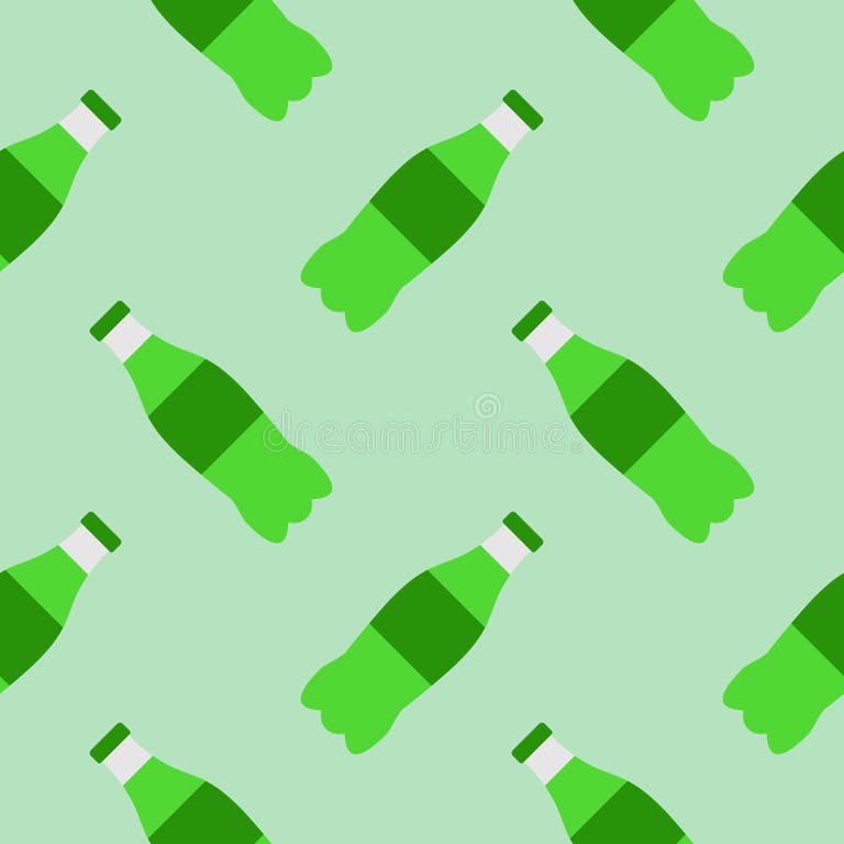 Soft Drink Seamless Pattern Vector Illustration. Bottle of Soda ...