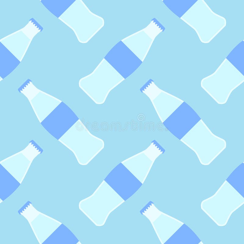 Soft Drink Seamless Pattern Vector Illustration. Bottle of Soda ...