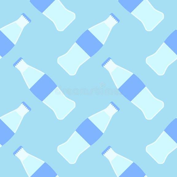 Soft Drink Seamless Pattern Vector Illustration. Bottle of Soda ...