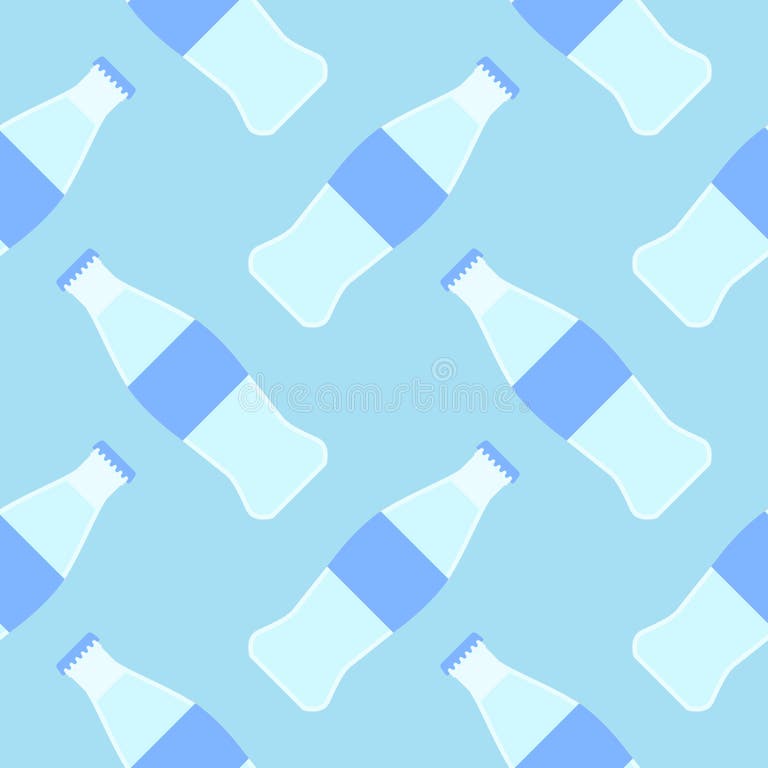 Soft Drink Seamless Pattern Vector Illustration. Bottle of Soda ...