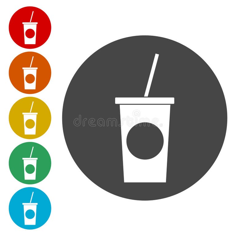 Soft drink sticker set stock vector. Illustration of beverage - 135176362