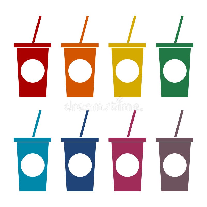 Soft drink sticker set stock vector. Illustration of restaurant - 117969487