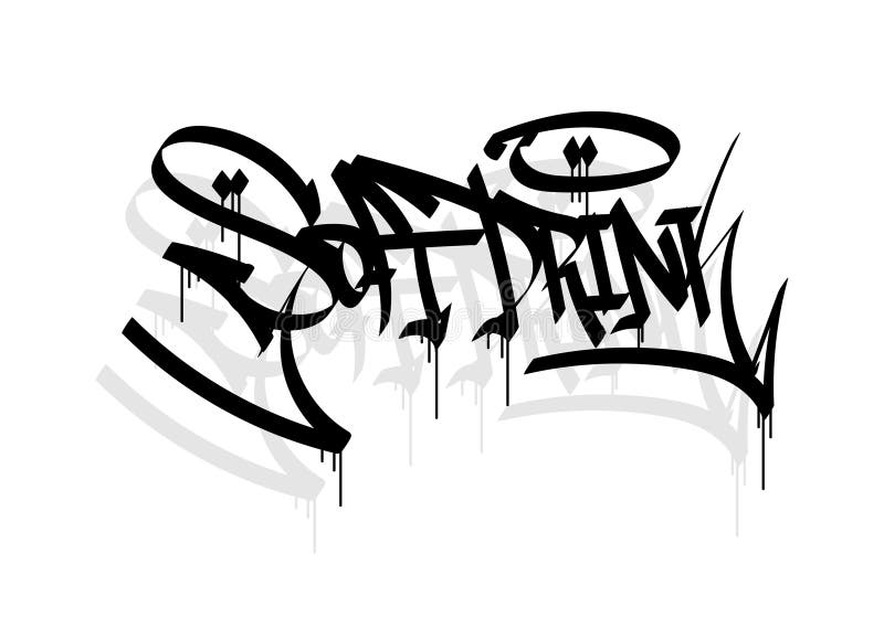 SOFT DRINK Word Graffiti Tag Style Stock Vector - Illustration of ...