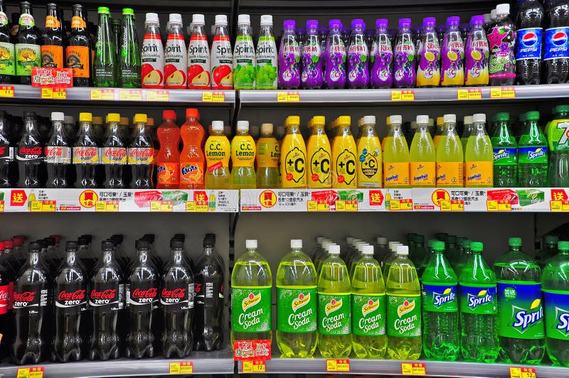 Soft drinks editorial photography. Image of shelf, sprite - 28191092