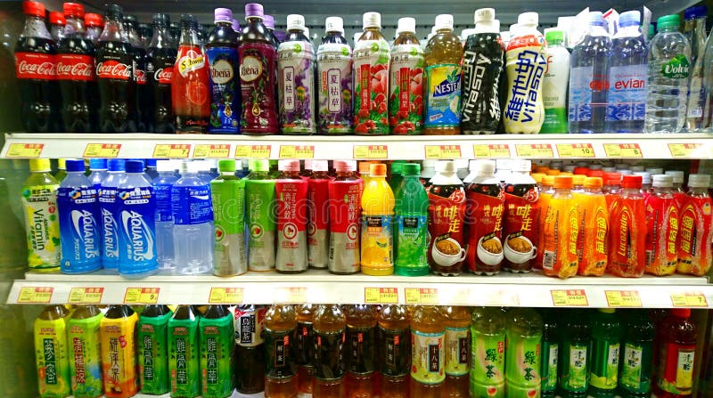 Soft Drinks and Beverages in Supermarket Editorial Photography - Image ...
