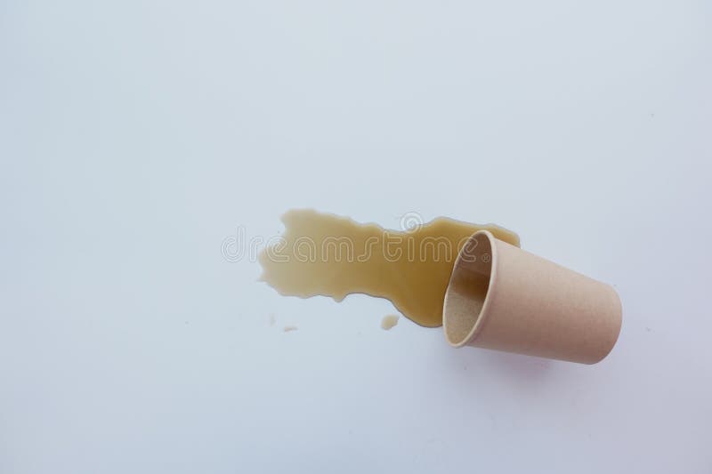 Soft Drinks or Liquid Spilled on a White Table , Stock Image - Image of ...