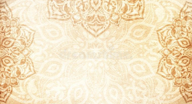 Soft Earthy Golden Tan Sandstone Textured Background with Mandals Stock ...