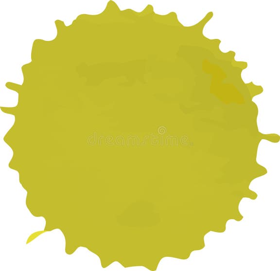 Soft Edge Mustard Splash in Circular Shape. Stock Illustration ...