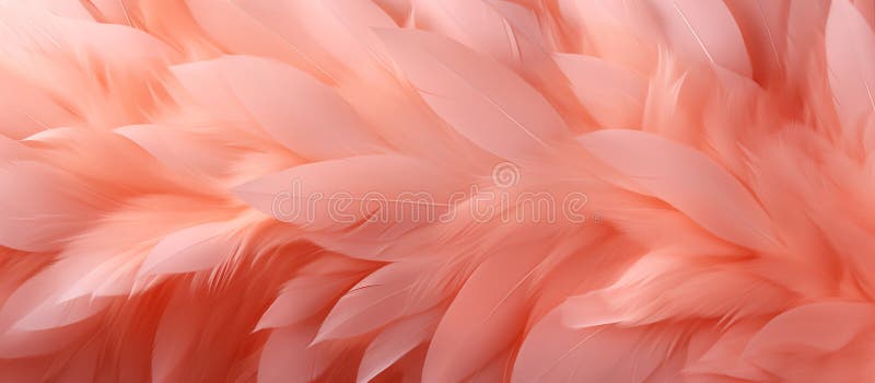 Soft and Delicate Peach Feathers Stock Illustration - Illustration of ...