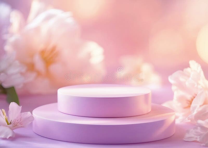 A Soft and Elegant Backdrop for Beauty Product Displays. Stock ...