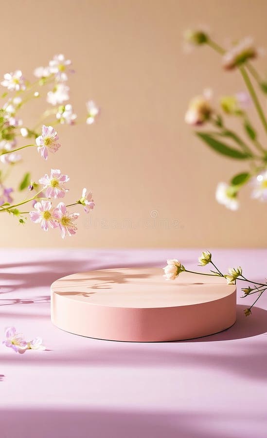 A Soft and Elegant Backdrop for Beauty Product Displays. Stock ...