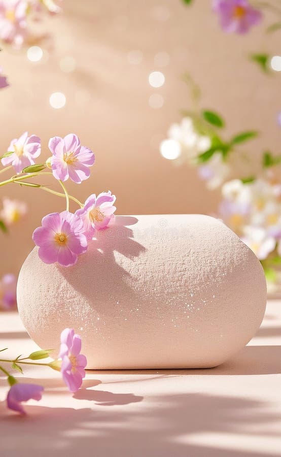 A Soft and Elegant Backdrop for Beauty Product Displays. Stock ...