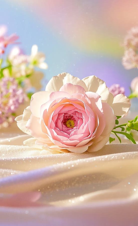 A Soft and Elegant Backdrop for Beauty Product Displays. Stock ...