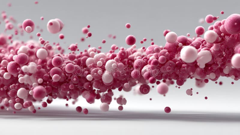 A Soft and Elegant 3D Motion Graphic Showcasing a Left-to-right Stream ...