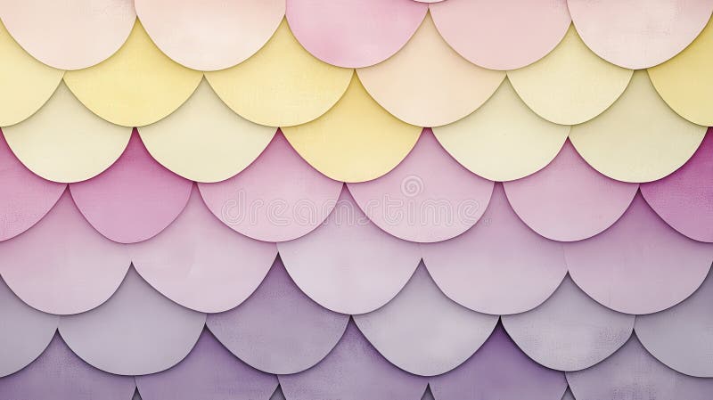 Pastel Gradient Scalloped Pattern with Overlapping Layers Stock ...