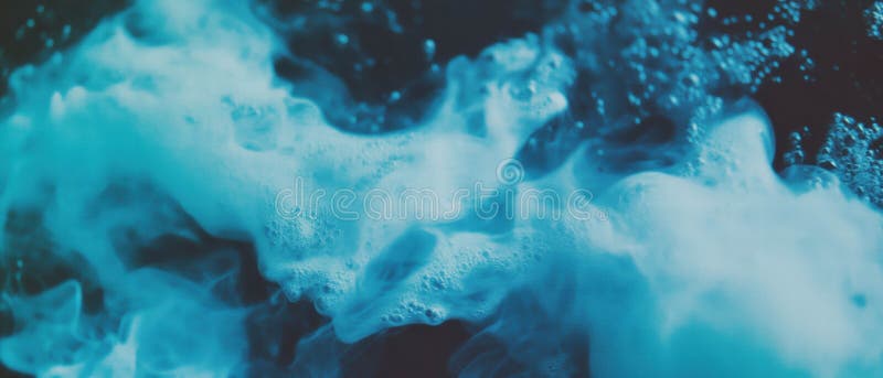 Flowing Blue Smoke Creates a Calming and Serene Atmosphere Stock ...