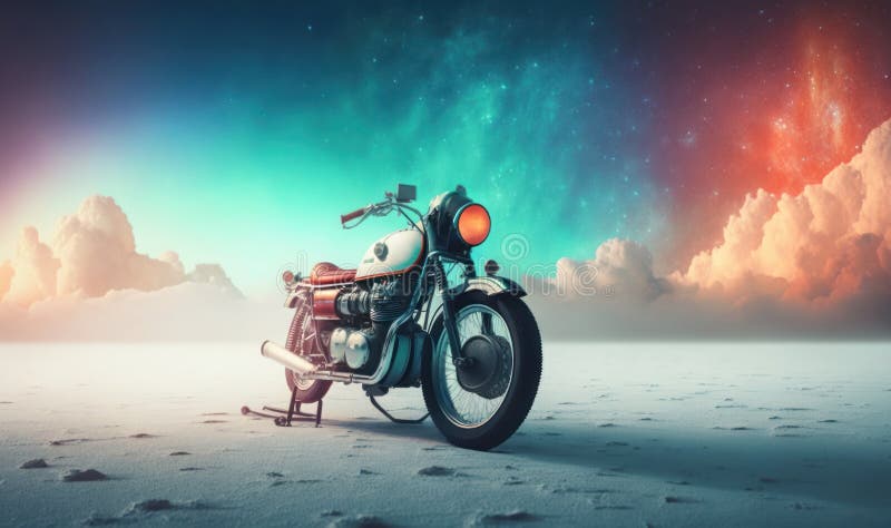 Soft Ethereal Dreamy Motorcycle Background for Professional Use. Stock ...