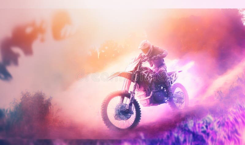 Soft Ethereal Dreamy Motorcycle Background for Professional Use. Stock ...