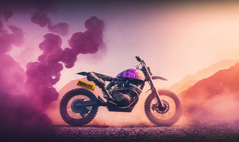 Soft Ethereal Dreamy Motorcycle Background for Professional Use. Stock ...