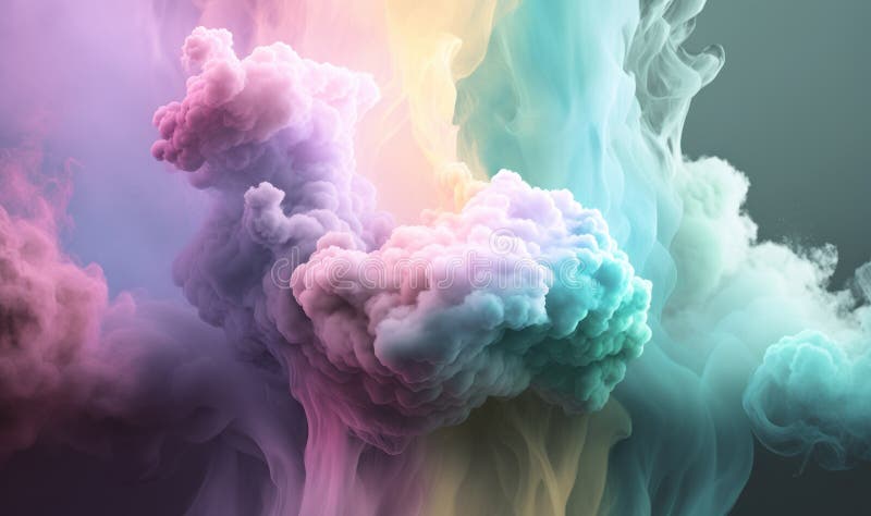 Soft Ethereal Dreamy Pastel Smoke Background for Creative Projects ...