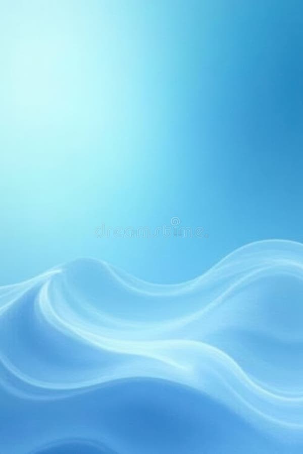 Soft, Ethereal Light Blue Gradient with Blurred White Wave Pattern ...