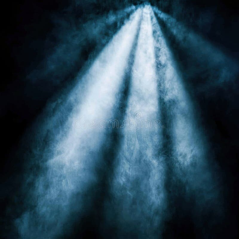 Soft Ethereal Light Rays Cascading Gently in Dark Background Stock ...