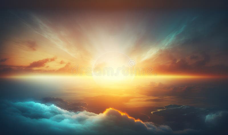 Ethereal Sunrise Stock Illustrations – 597 Ethereal Sunrise Stock ...