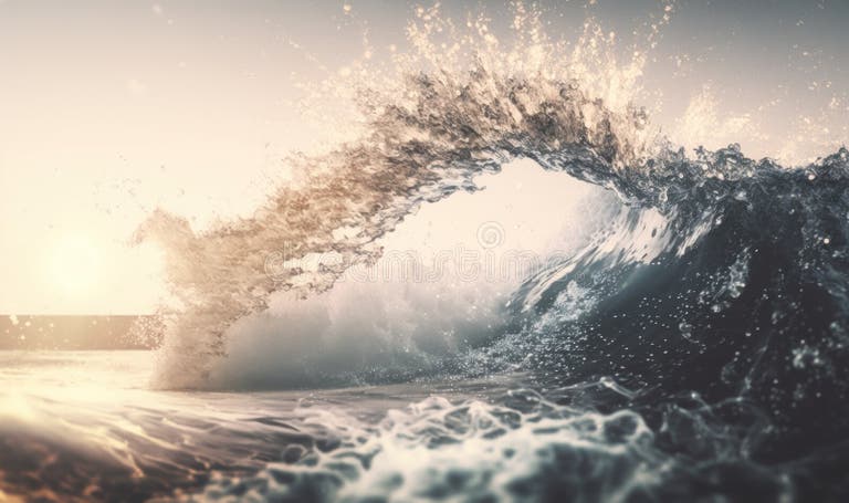 Soft Ethereal Water Spray Waves Background for Design Projects. Stock ...