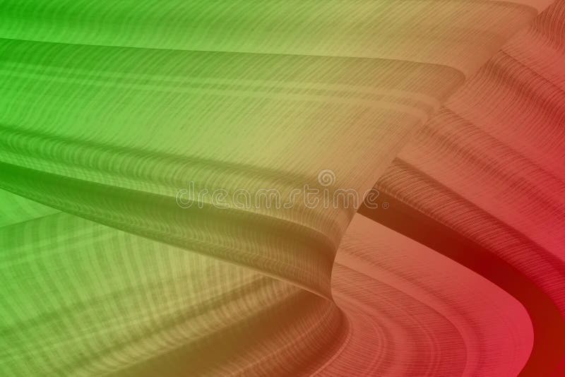 Soft Fabric Abstract Gradient Red and Green Pattern Curve Textile Shape ...
