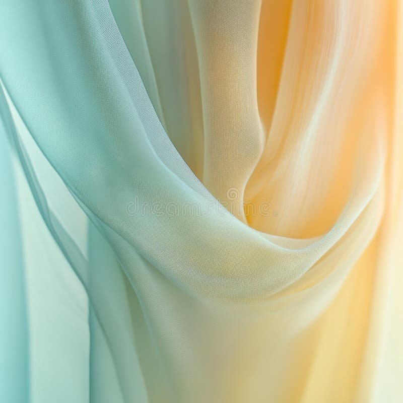 Soft Fabric Drapery in Gentle Gradient Colors Stock Image - Image of ...
