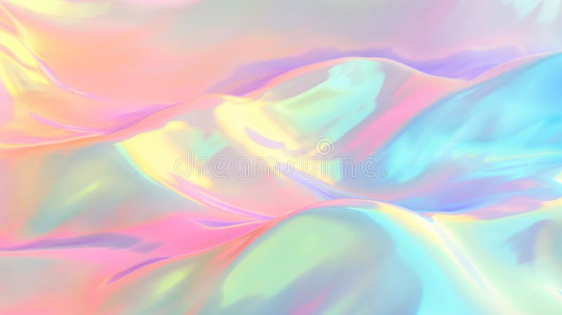 A Soft, Fabric-like Texture Bathed in Holographic Rainbow Hues ...