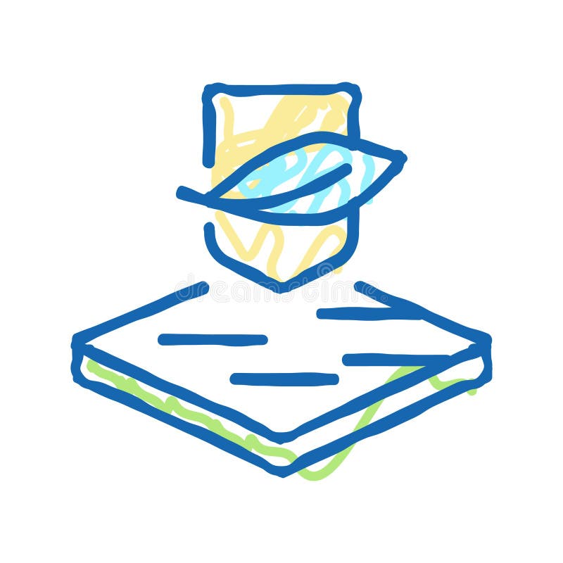 Soft Fabrics Properties Icon Doodle Illustration Stock Illustration ...