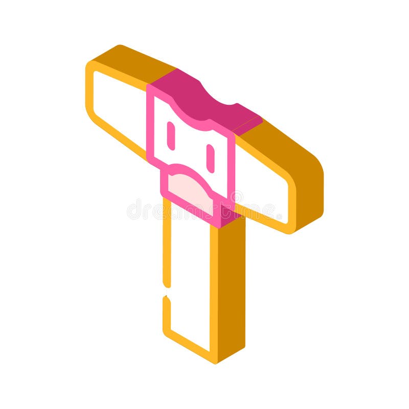 Soft Faced Hammer Isometric Icon Vector Illustration Stock Vector ...