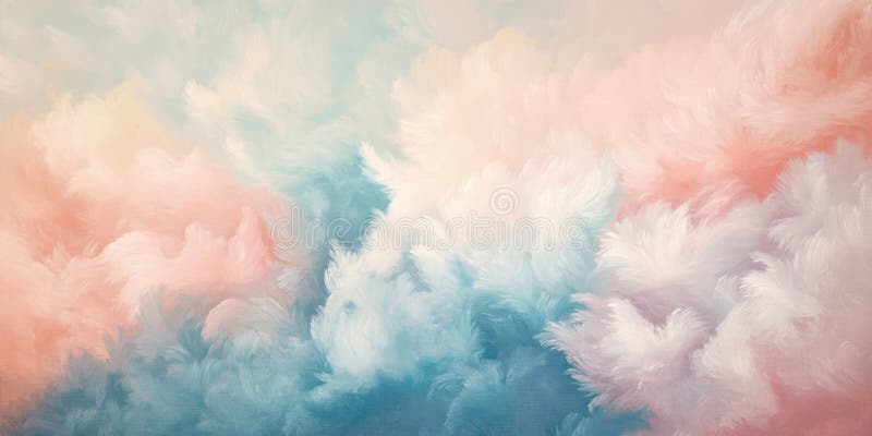 Soft, Feather-like Texture in a Blend of Pastel Pinks and Blues ...