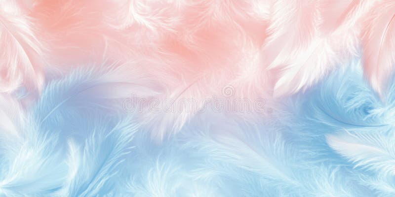 Soft, Feather-like Texture in a Blend of Pastel Pinks and Blues ...