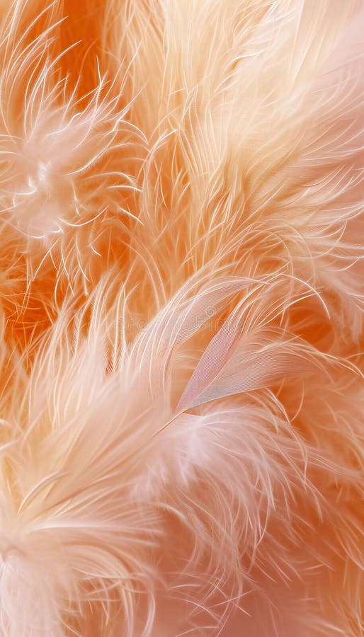 Soft Feather Texture Close-Up Peach Tones Stock Illustration ...