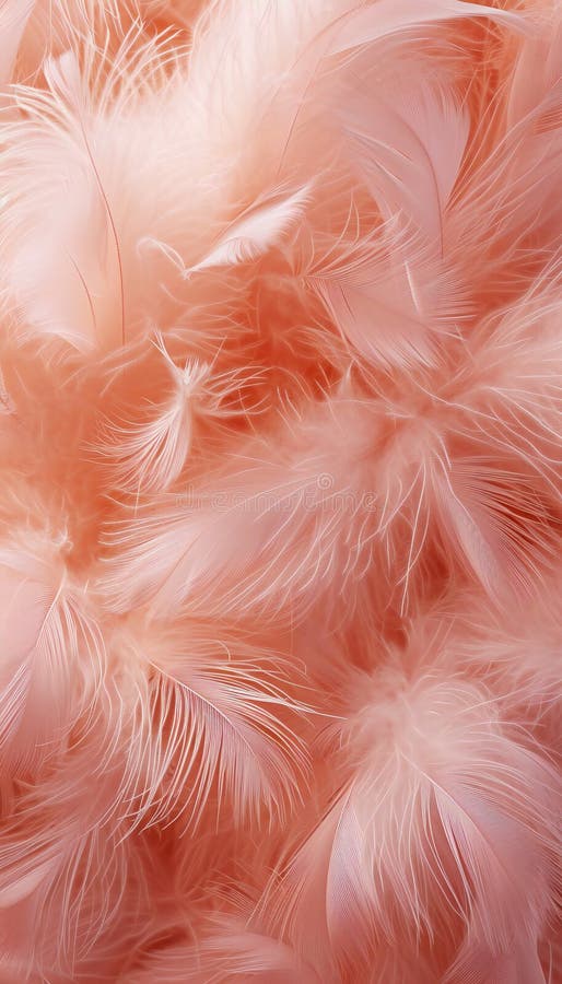 Soft Feather Texture Close-Up Peach Tones Stock Illustration ...
