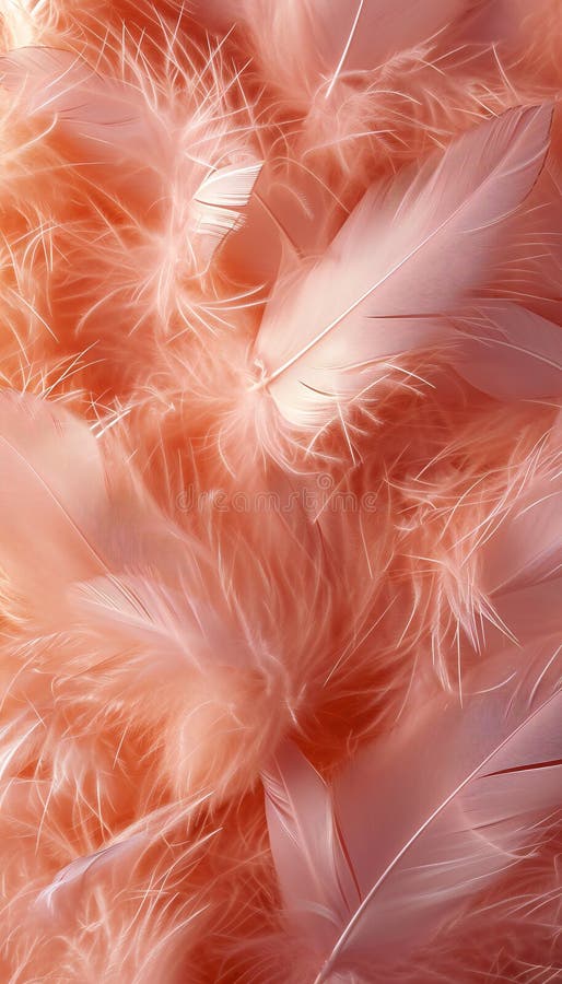Soft Feather Texture Close-Up Peach Tones Stock Illustration ...