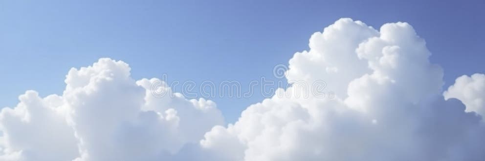 Soft and Feathery White Clouds Float Lazily in the Bright Blue Skies ...
