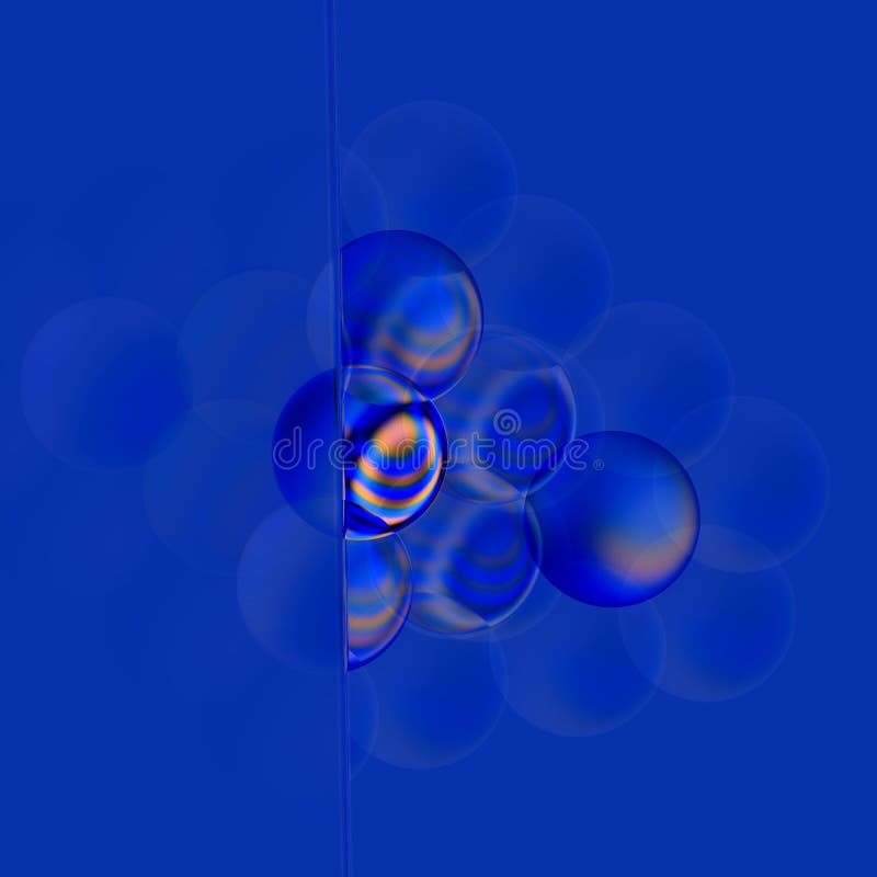 Soft Filter Concept. Abstract Blue 3d Bubbles. Turquoise Colored ...