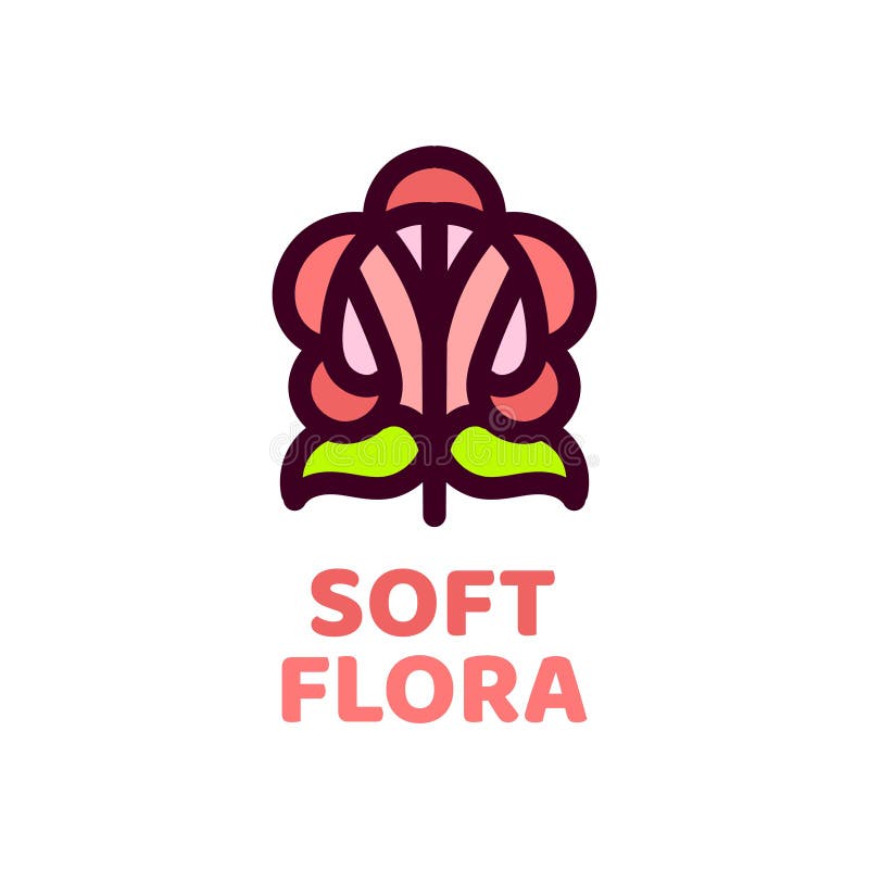 Soft Flora Flower Bloom Nature Logo Concept Design Illustration Stock ...