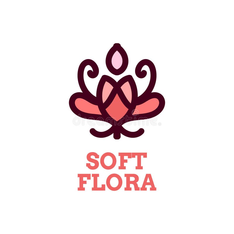 Soft Flora Flower Nature Logo Concept Design Illustration Stock Vector ...