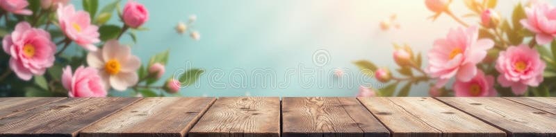 Soft Floral Backdrop, Rustic Wood Table, Spring Vibe, Decor, Aesthetic ...