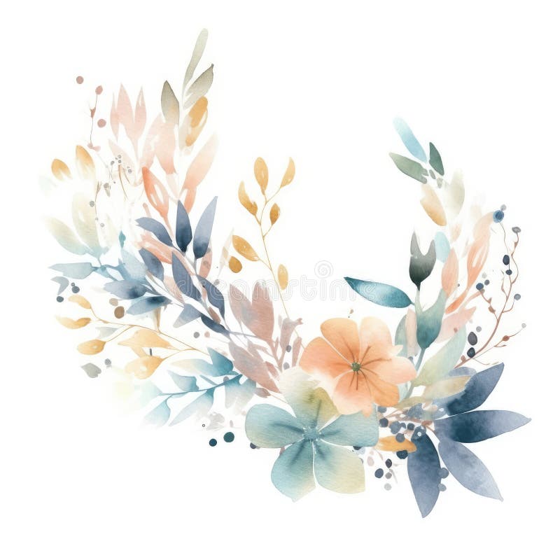 Soft Floral Border for Invitations and Scrapbooking. Stock Illustration ...