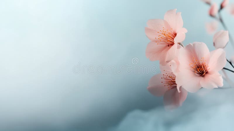 Soft Floral Display, Soft Floral Background with a Light Mist of Pastel ...