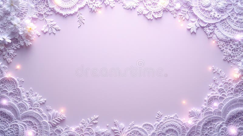 Soft Floral Lace Artwork with Gentle Light Effects Stock Illustration ...