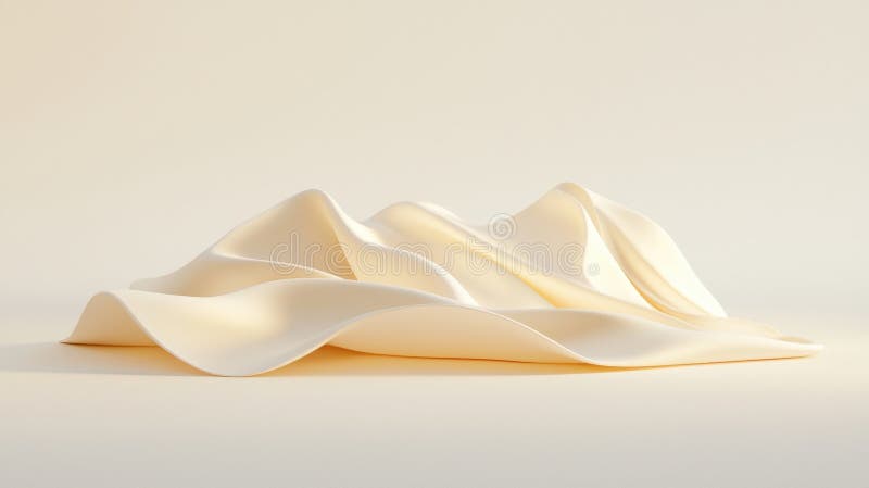 A Soft, Flowing, Cream-colored Fabric with a Gentle Wave Pattern. Stock ...