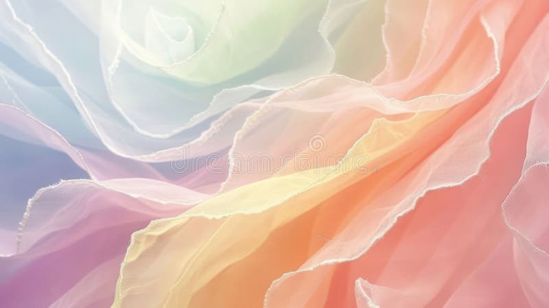 Soft, Flowing Fabric in Pastel Colors Creates a Serene, Ethereal ...