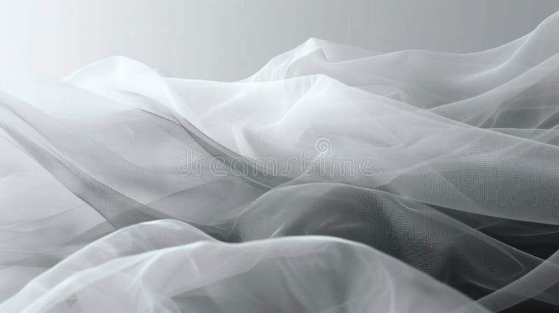 Elegant Draped White and Gray Sheer Fabric Texture Stock Illustration ...