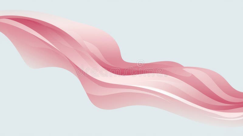 Soft, Flowing Pink Abstract Waves Create a Serene and Elegant Background. Stock Illustration ...